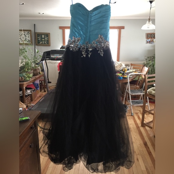 Dresses | Blue And Black Prom Dress | Poshmark